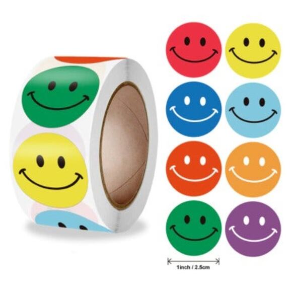 Unbranded | Office | Inches 2 Roll 100 Pcs Count Smiley Face Emoji ...